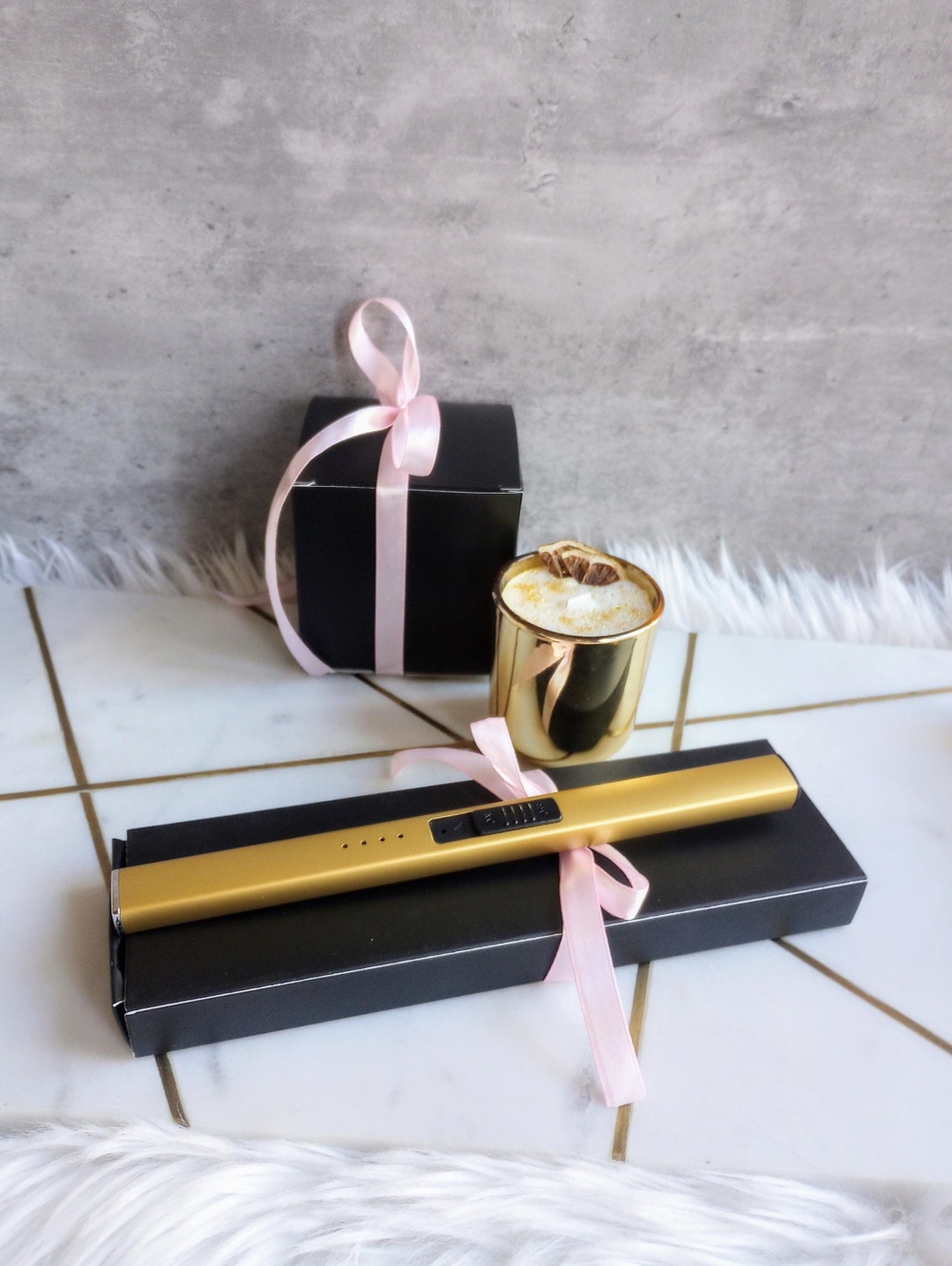 Candle Electric Eco Lighter Gift Set/lemon Shiso Scented Votive ...