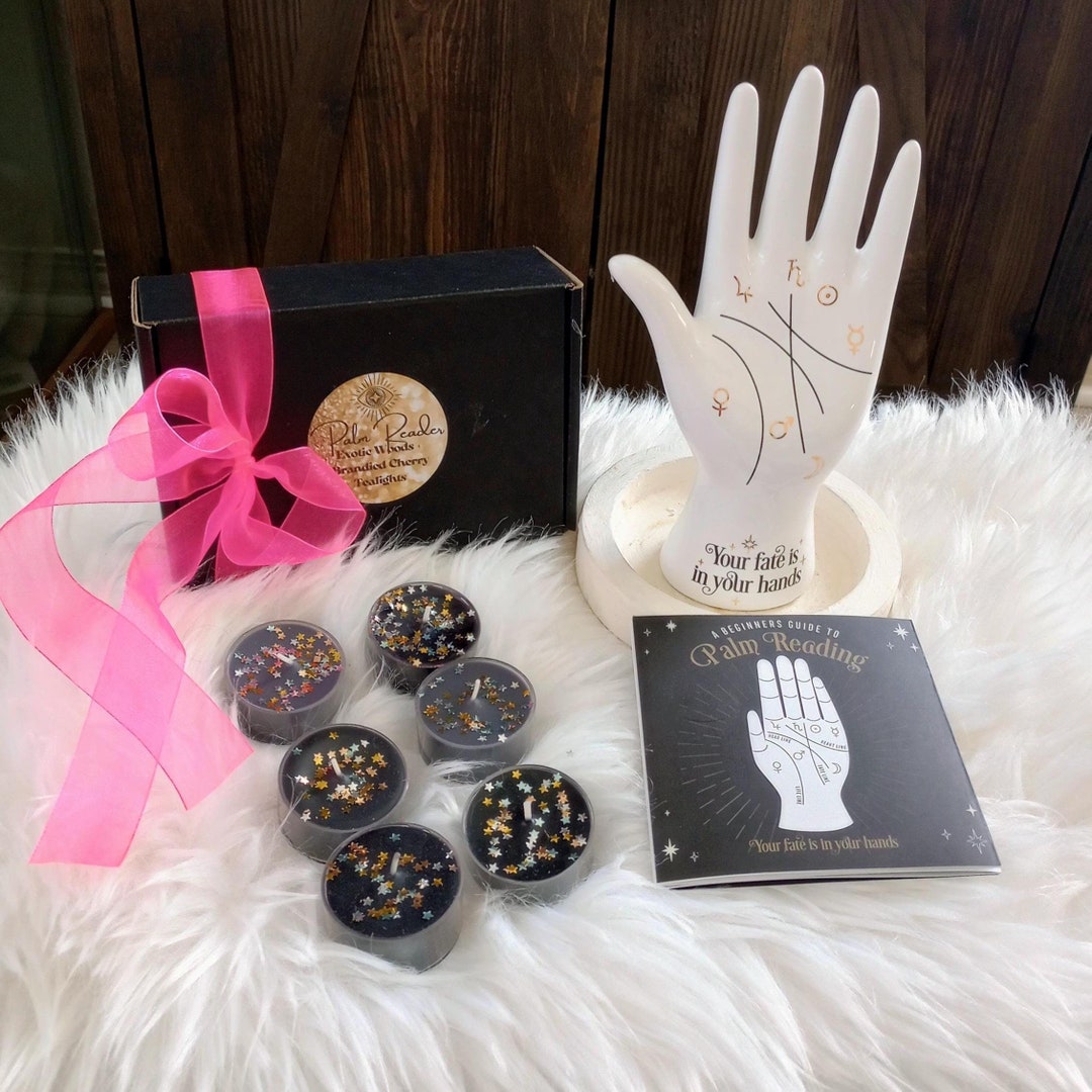 Palmistry Gift Set/ceramic Palmistry Hand Tealight Set of Six/exotic ...
