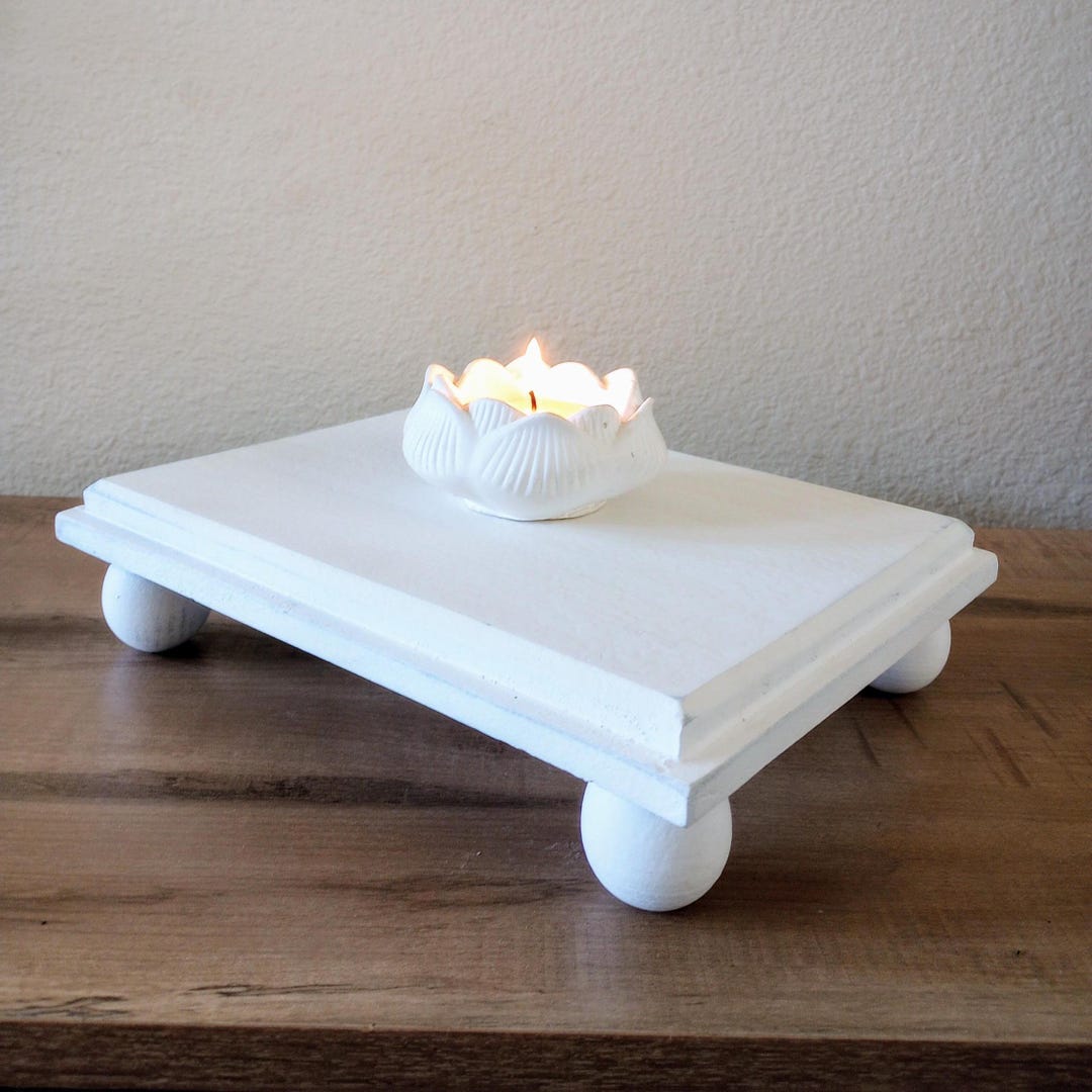 Farmhouse Riser/white Wood Table/tarot Table/seasonal Decorating ...