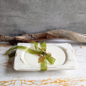 Vanilla Labdanum Dough Bowl Candle/gold Plated Heart Charm/coconut Soy ...