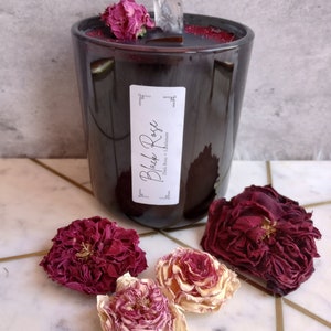 Black Rose Candle/dark Rose, Labdanum, Bulgarian Rose Scent/heirloom ...