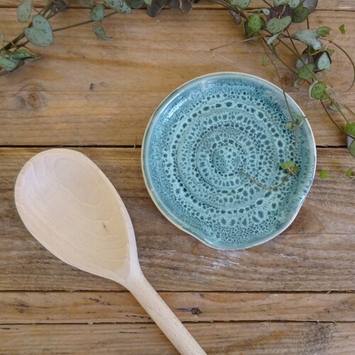Ceramic Spoon Rest Handmade Pottery Spoon Holder Spoon - Etsy