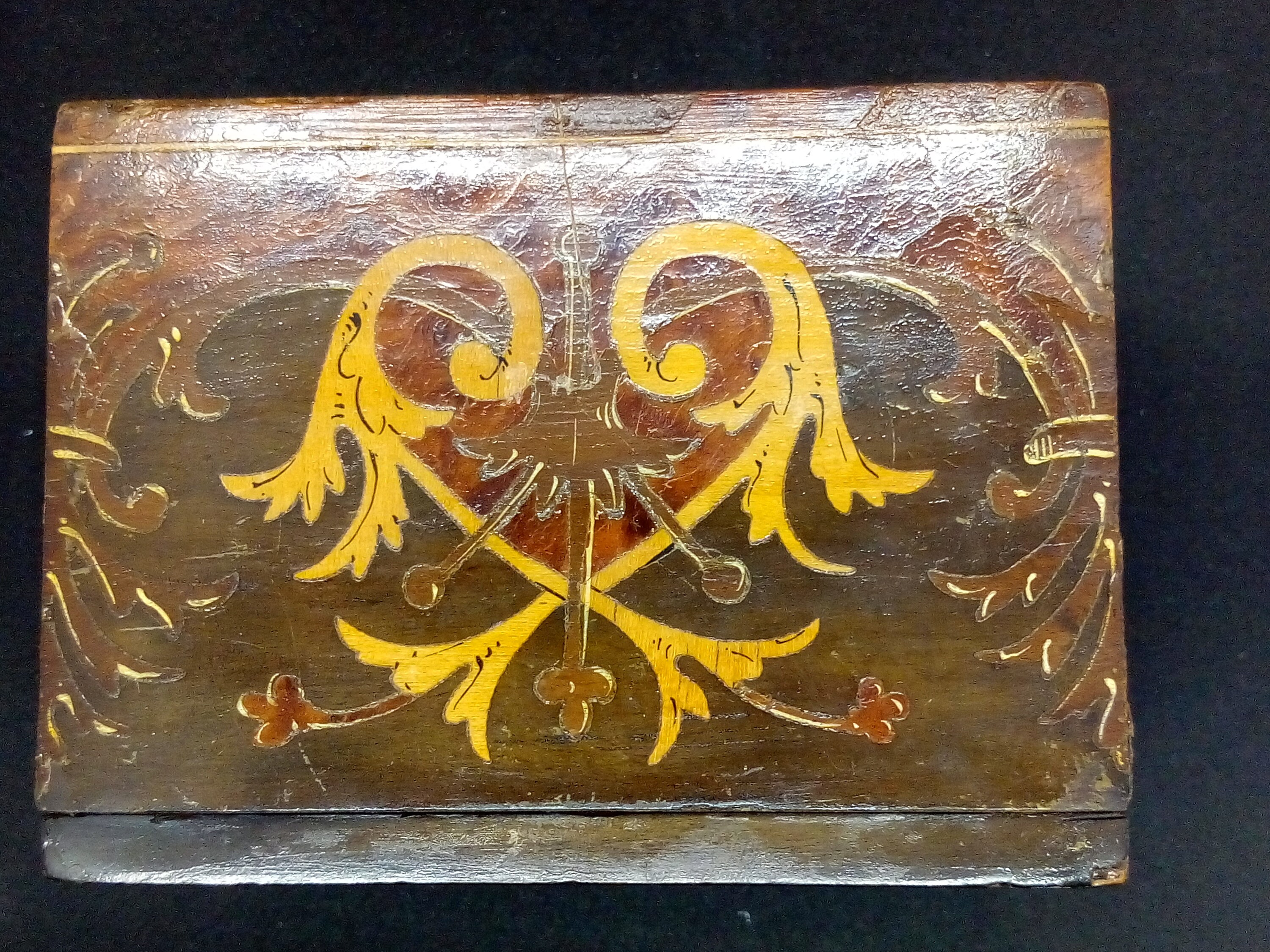 Magic Cigarette Box, Antique Marquetry, Delightful Pattern With Animal ...