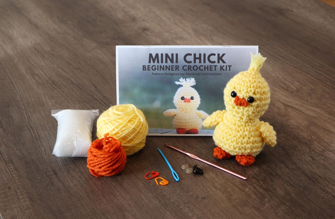 Beginner Crochet Kit Mini Chick-crochet Chick-easter Gift-crochet Kit ...