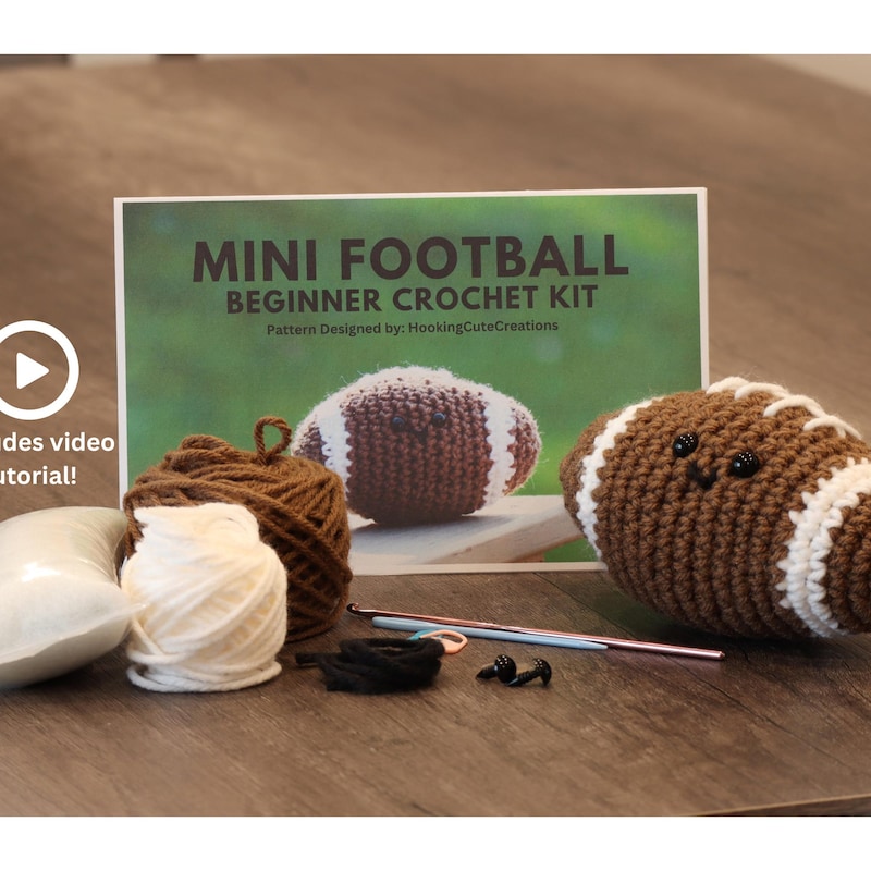 Crochet Football - Etsy