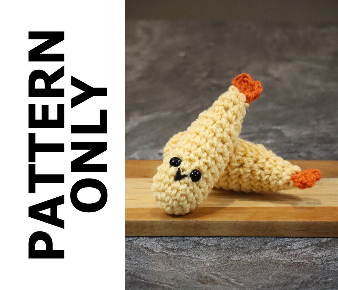 Shrimp Tempura Pattern-shrimp Pattern-shrimp Crochet Pattern-amigurumi ...
