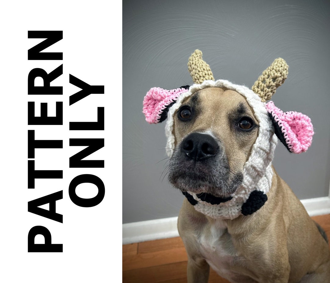 Cow Dog Snood Cowl Pattern-dog Snood-dog Snood Crochet Pattern-snood ...