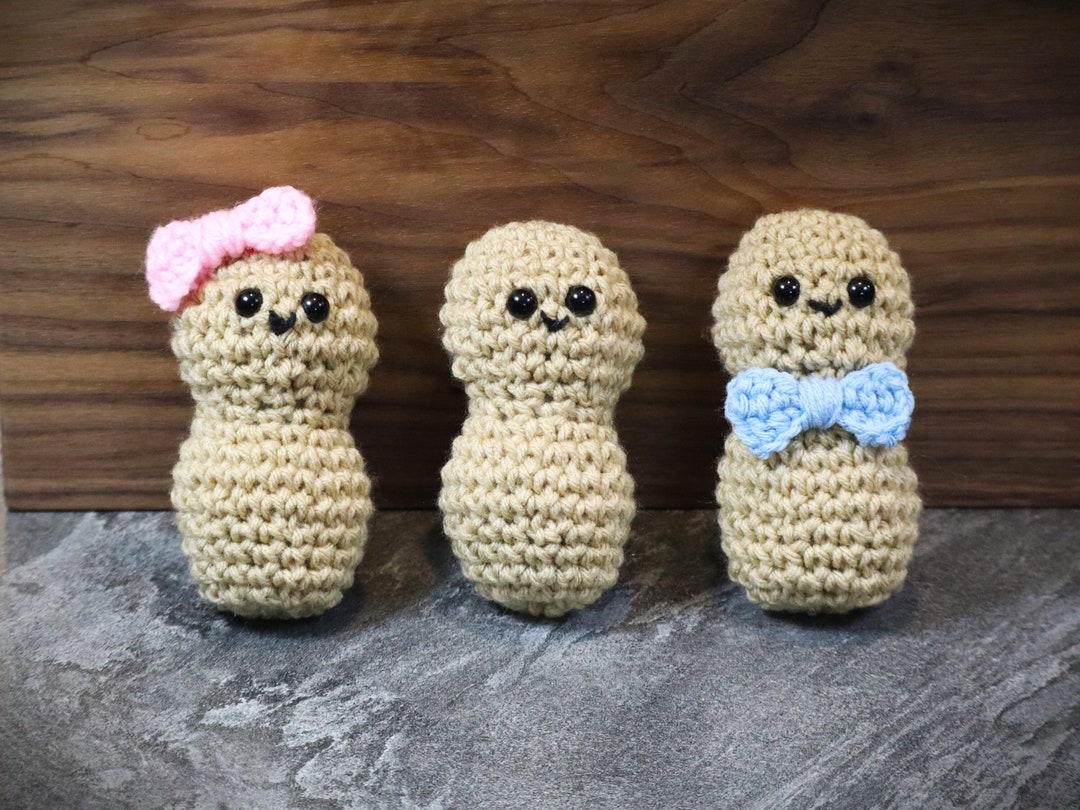 Peanut-crochet Peanut-crochet Foods-amigurumi Food-little Peanut ...