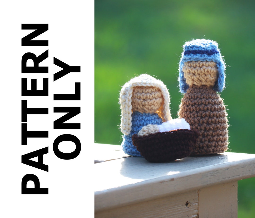 3-piece Nativity Set Pattern-nativity Scene Crochet Pattern-amigurumi Pattern-crochet Nativity ...