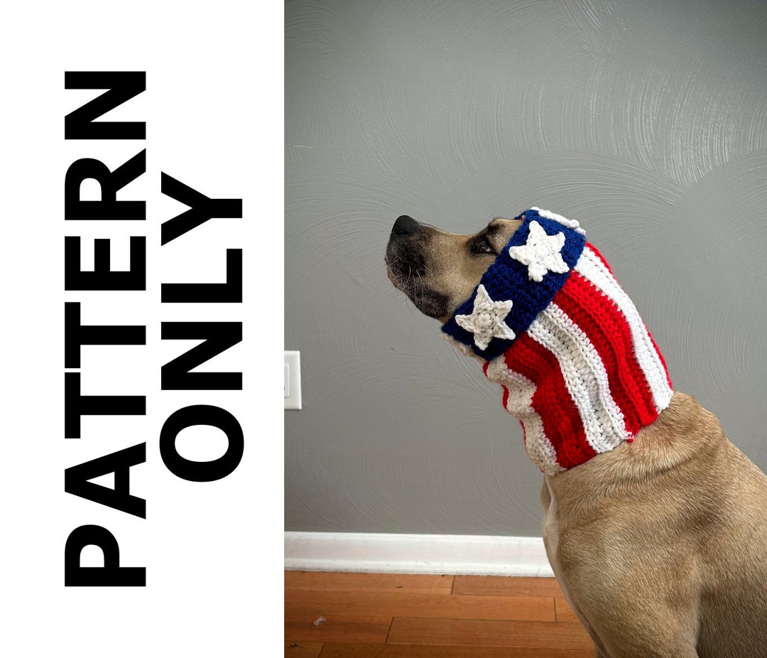American Flag Dog Snood Cowl Pattern-dog Snood-dog Snood Crochet ...