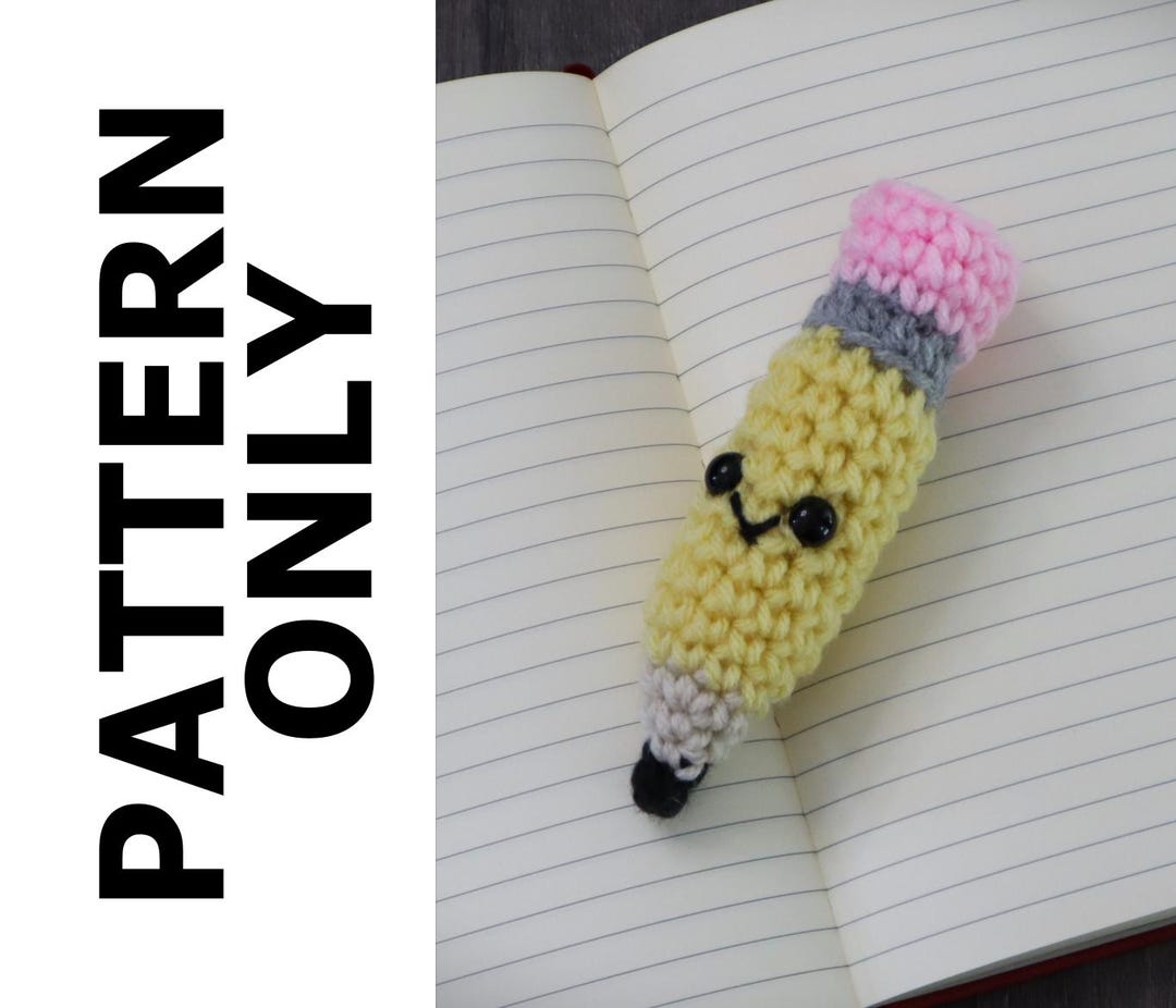 Pencil Pattern No Sew-pencil Crochet Pattern-teacher Gift Crochet ...