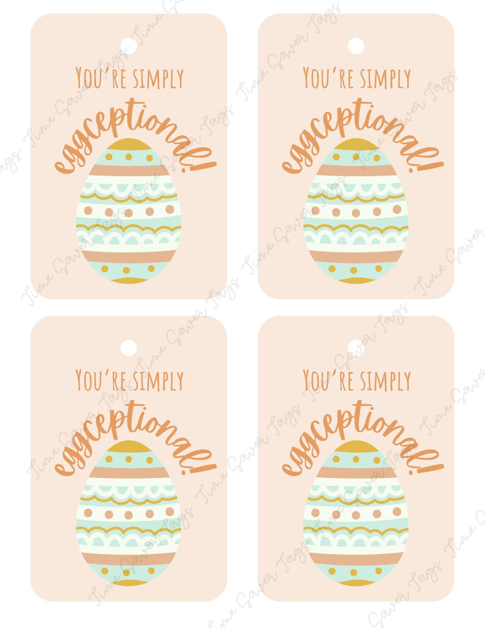Easter Egg Gift Tag - Etsy