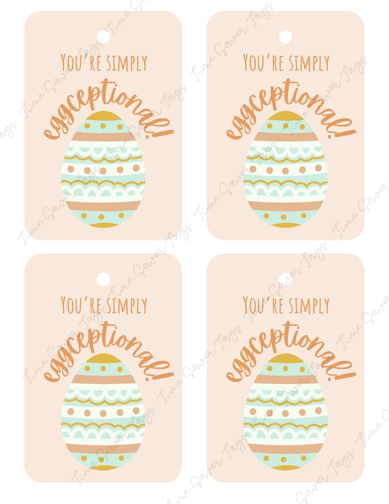 Easter Egg Gift Tag - Etsy