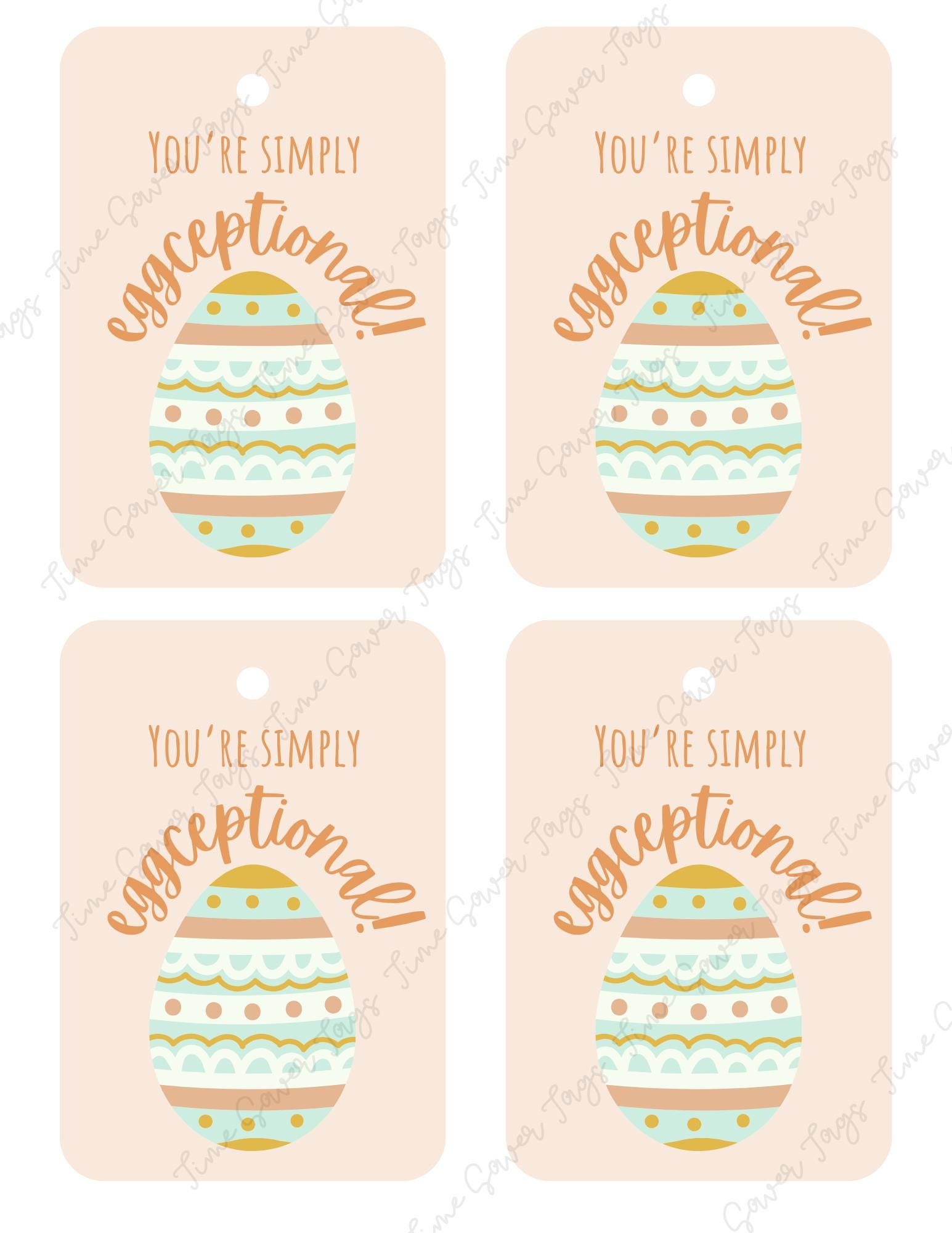 Easter Egg Gift Tag - Etsy