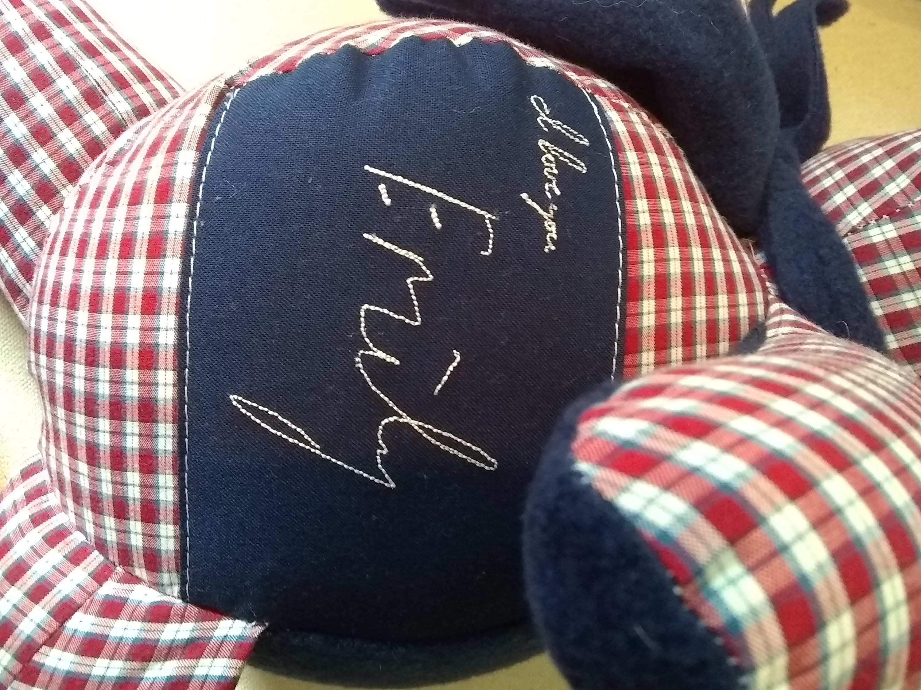 Embroidered Signature, Memory Bear, Keepsake, Father's Day - Etsy