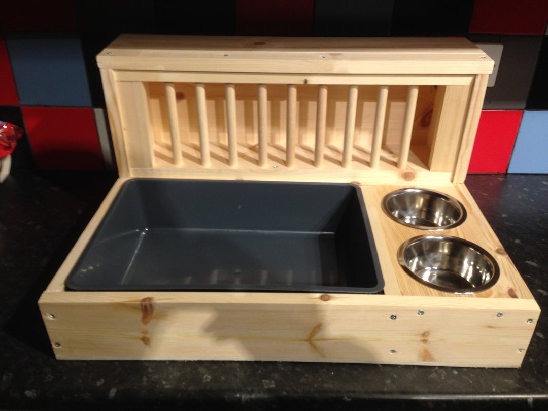 Rabbit Hay Feeder 3 in 1 Hay & Food Bowls With Litter Tray - Etsy UK
