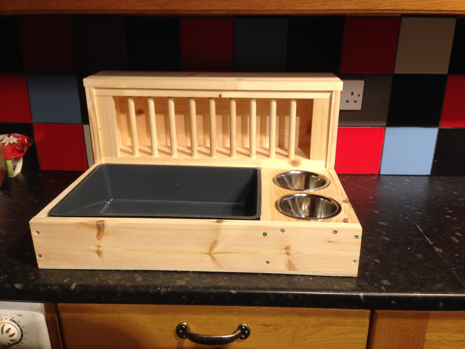 Rabbit Hay Feeder 3 in 1 Hay & Food Bowls With Litter Tray - Etsy UK