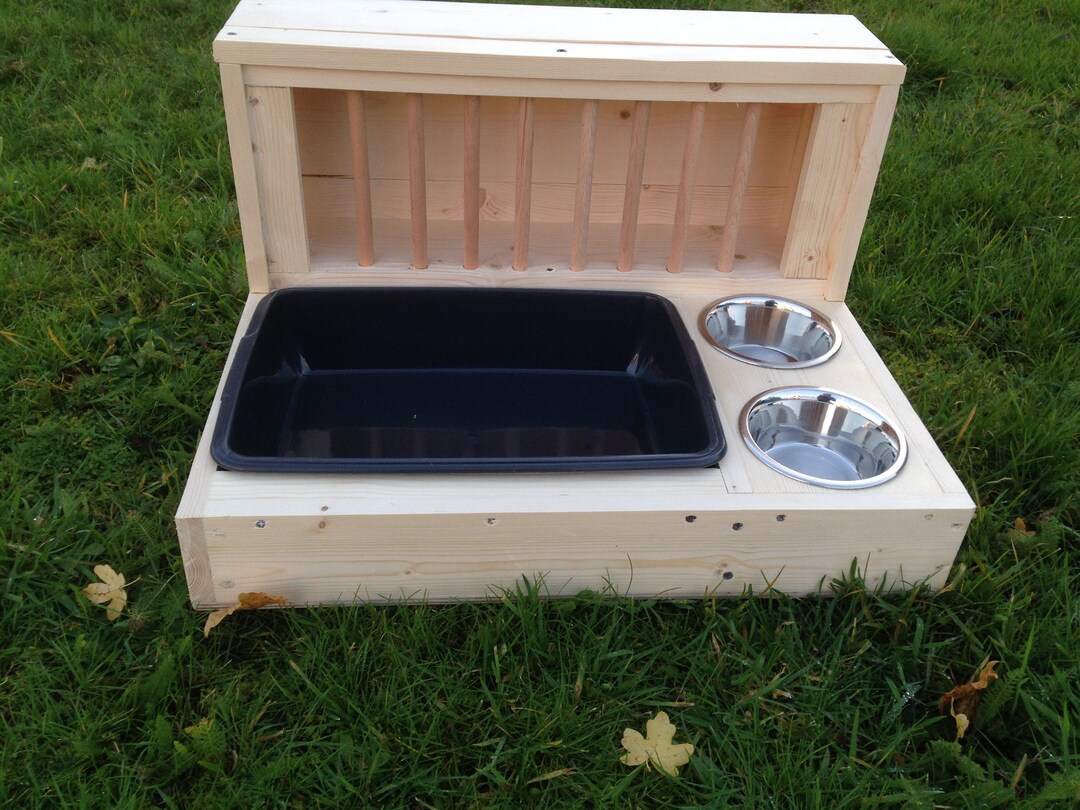 Rabbit Hay Feeder 3 in 1 Hay & Food Bowls With Litter Tray - Etsy UK