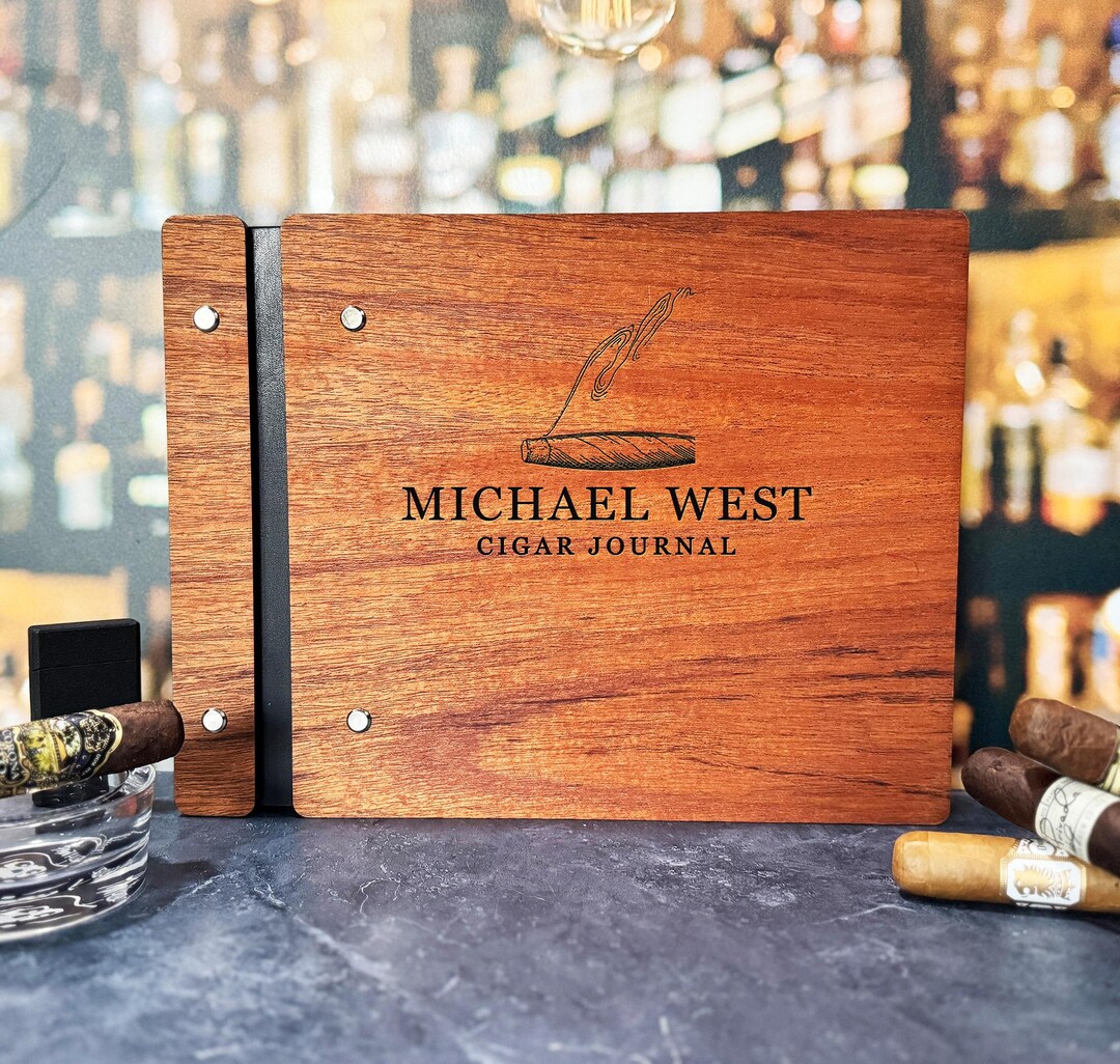 Personalized Cigar Tasting Journal - Custom Engraved Wooden Gift for ...