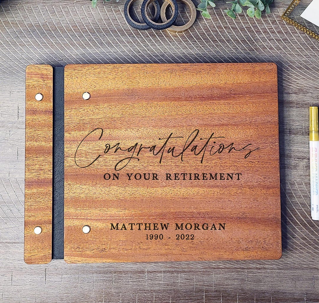 Personalized Retirement Guest Book, Custom Retirement Gift. Gift for ...