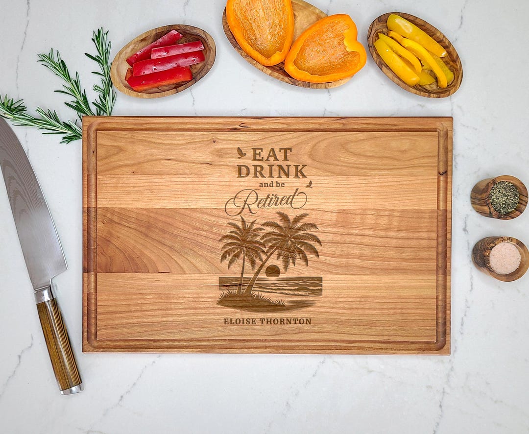 Retirement Cutting Board - Custom Anniversary Gift for Retired Couple ...