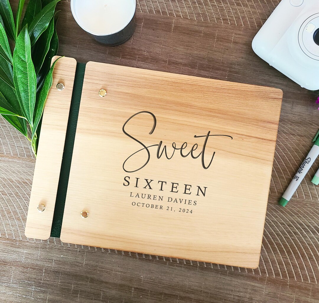 Sweet 16 Guest Book- Birthday Sixteen Photobooth Guest Book - Sweet ...