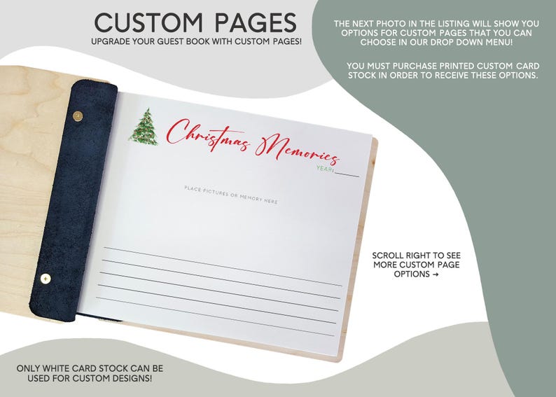 Christmas Family Photo Album - Custom Holiday Scrapbook - Personalized ...
