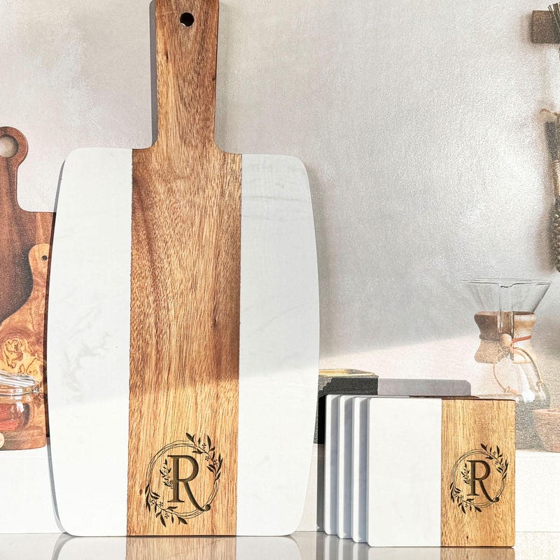 Monogrammed Cheese Board - Etsy