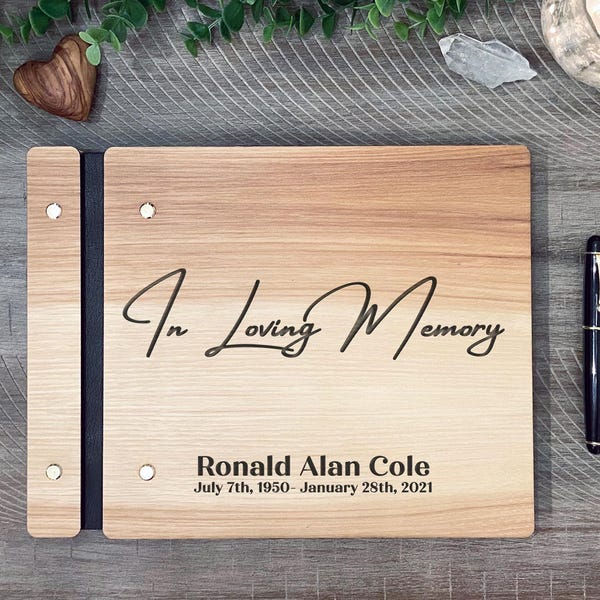 Memorial Guest Book - Etsy