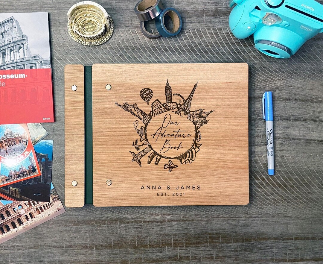 Our Adventure Book Engraved and Personalized Custom Wood Adventure ...