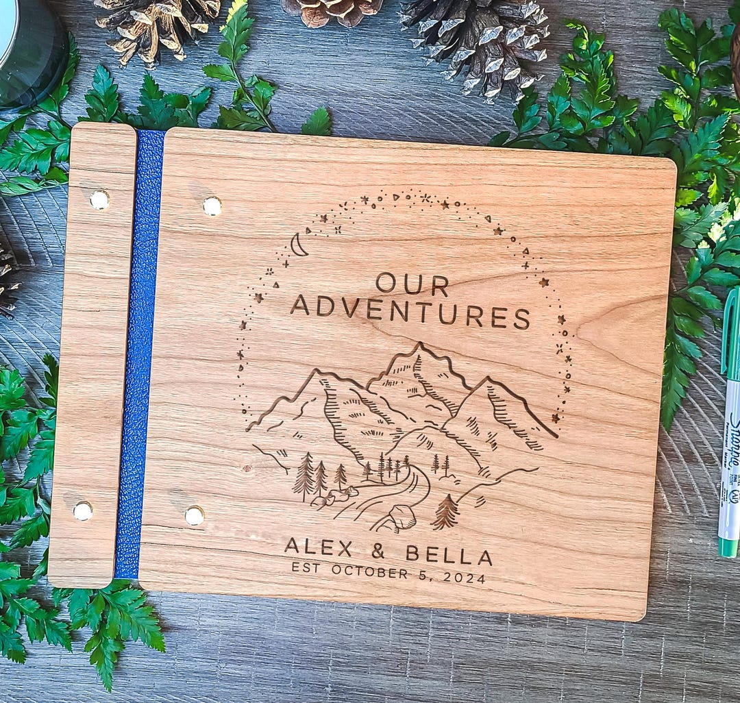 Our Adventure Book - Custom Anniversary Gift - Engraved Couples Memory ...