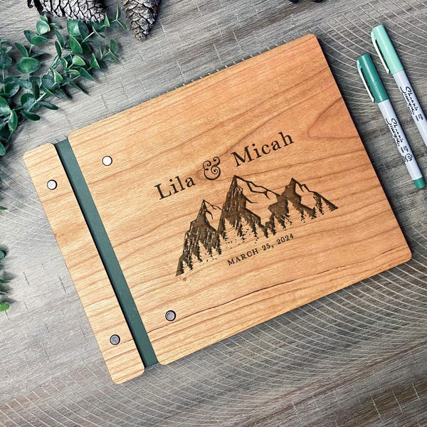 Rustic Wedding Guest Book - Etsy