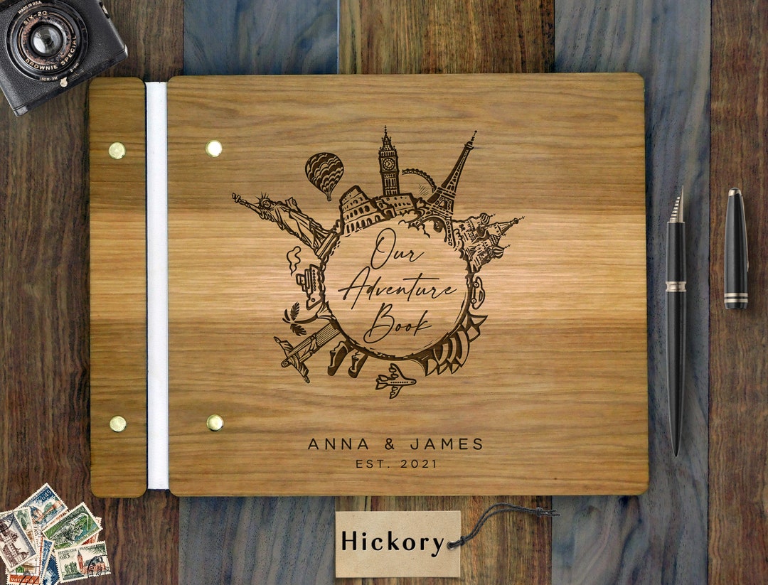 Our Adventure Book Engraved and Personalized Custom Wood Adventure ...