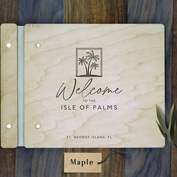 Palm Tree Guest Book - Etsy