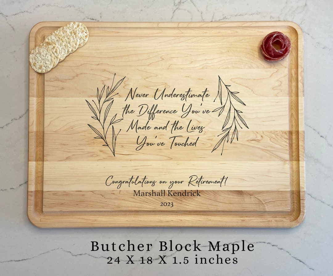 Custom Retirement Gift, Personalized Chopping Board 24 X 18 Inches ...