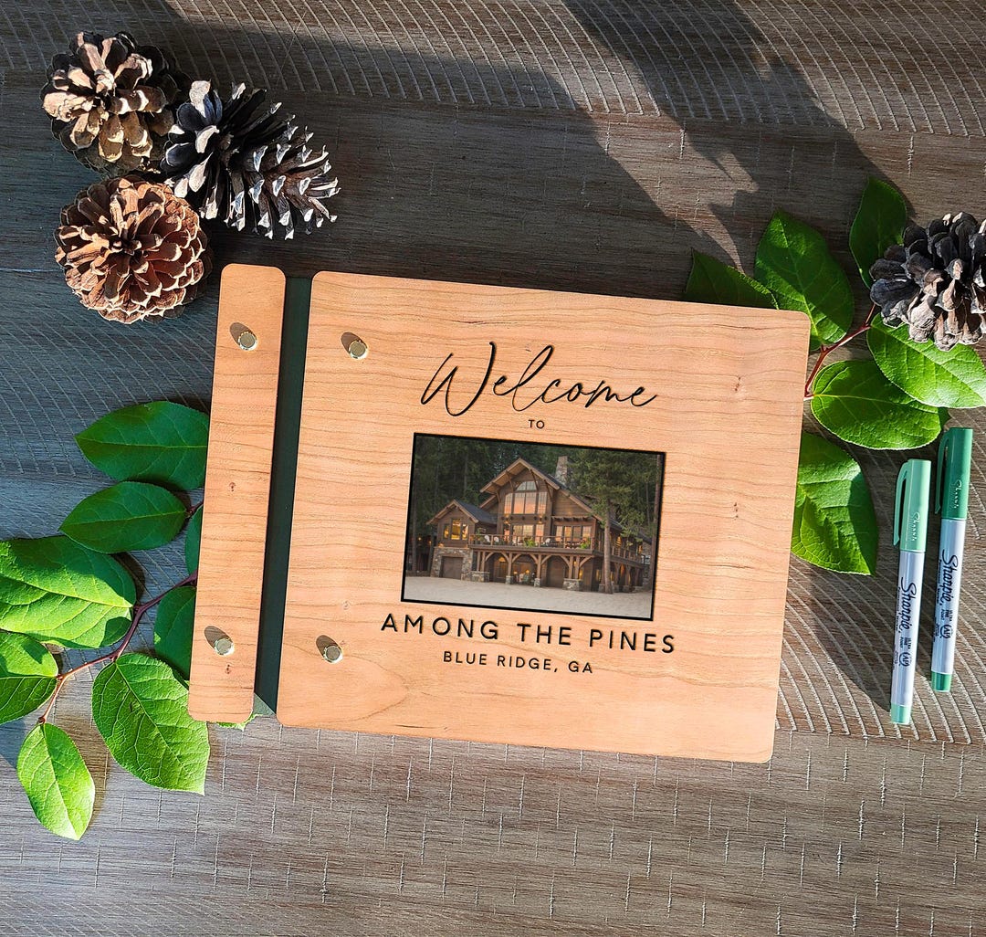 Custom Rental House Guest Book With Color Printed Photo of Your Home ...