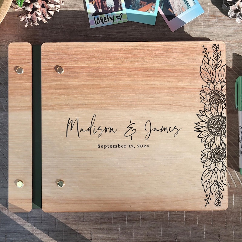 Sunflower Guest Book - Etsy