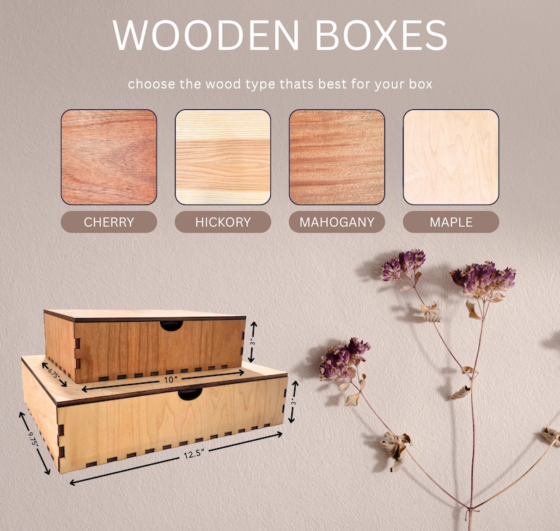 Engraved Wooden Keepsake Box - Custom Design - Memory Box - Etsy