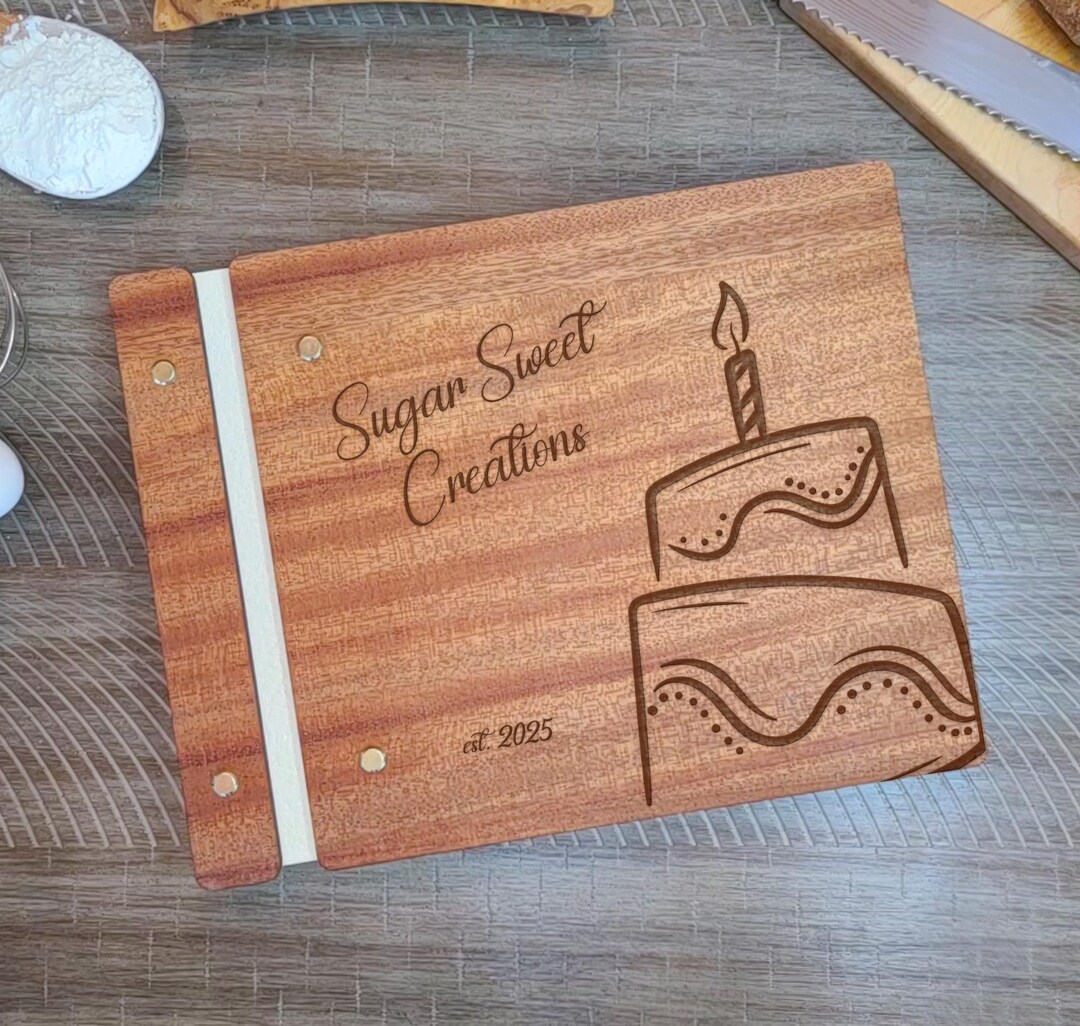 Personalized Wooden Recipe Book: Engraved Baking Gift for Mom - Etsy