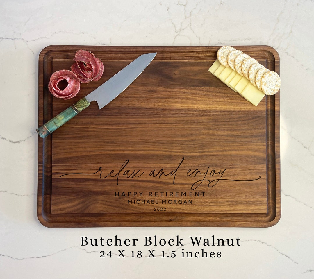 Custom Retirement Gift Personalized Chopping Board 18x24 Inches ...