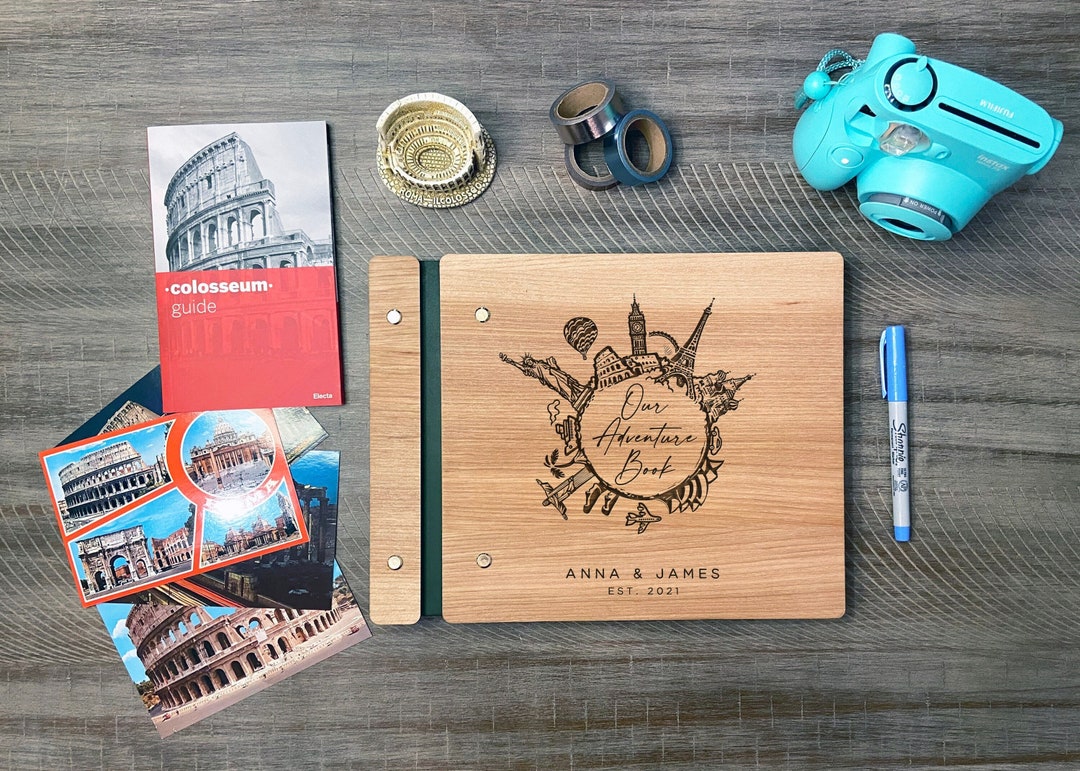 Our Adventure Book Engraved and Personalized Custom Wood Adventure ...
