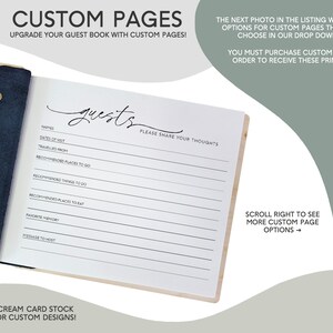 Custom Engraved Guest Book for Vacation House- Lodge, Cabin, Mountain ...