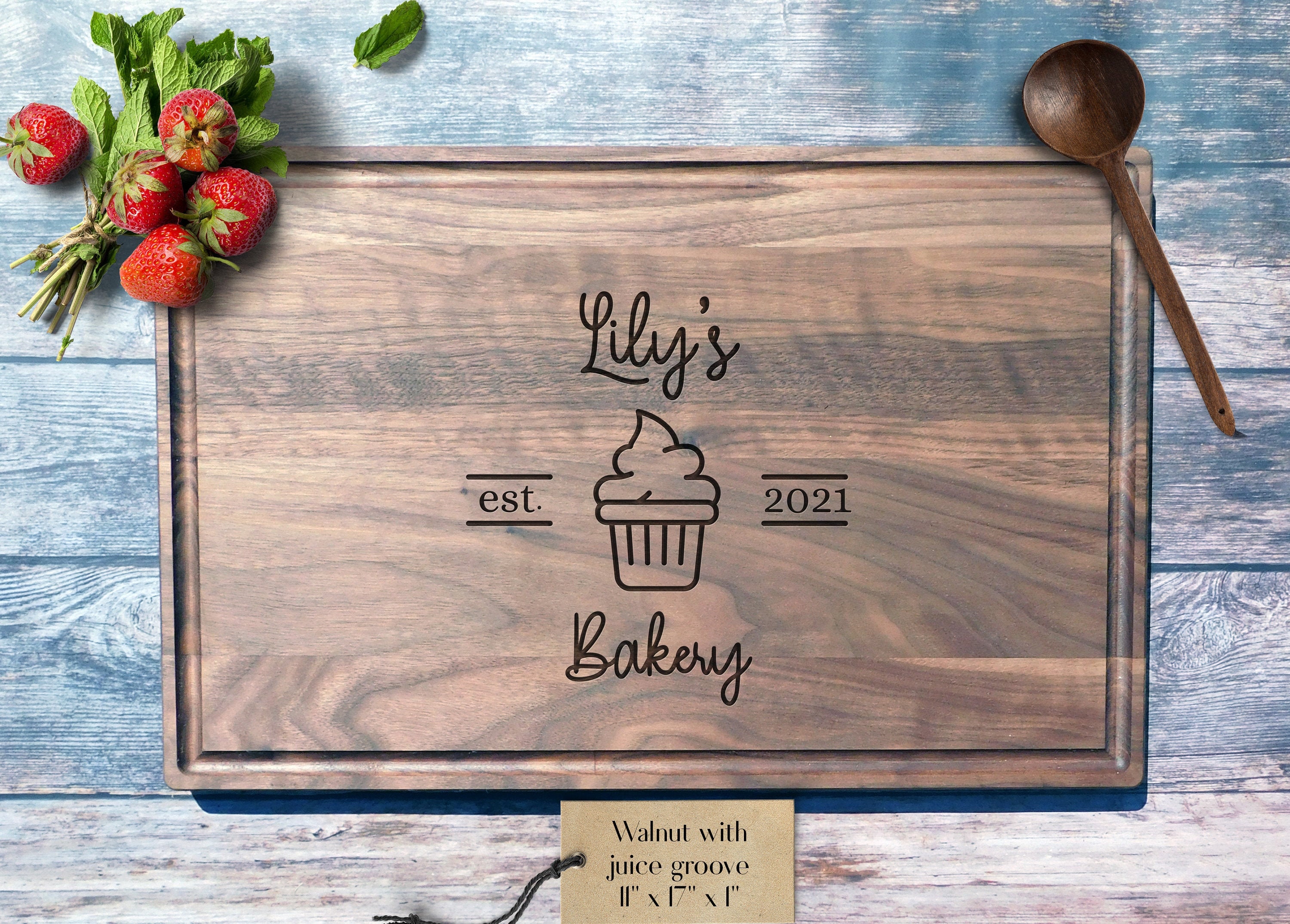 Custom Cutting Board for Bakery Personalized Bakery Board | Etsy