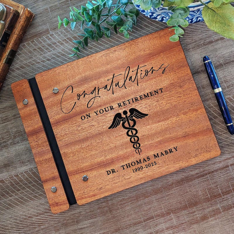 Wooden Retirement Journal - Etsy