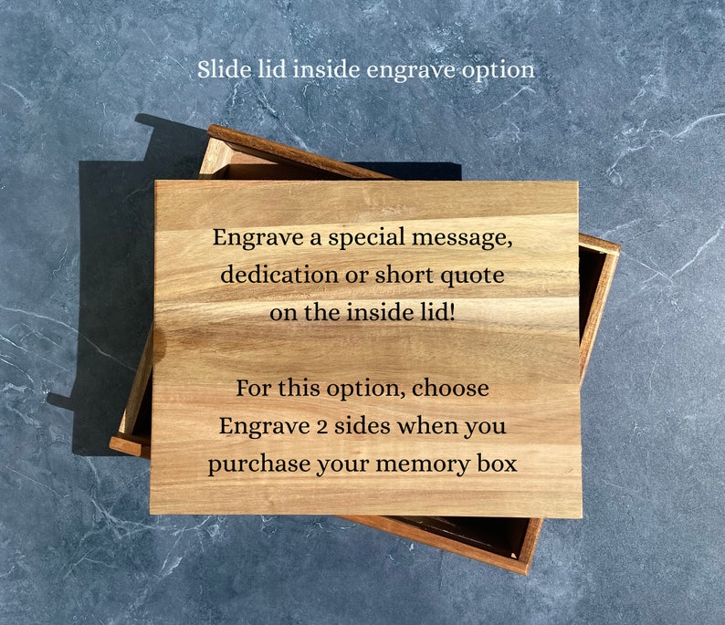 In Loving Memory - Custom Acacia Wood Memorial Memory Box ...