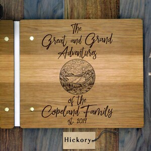 Family Vacation Album Adventure Book Engraved Wood Custom Vacation ...
