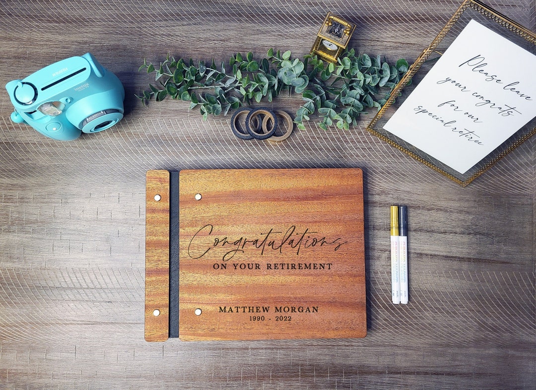 Personalized Retirement Guest Book, Custom Retirement Gift. Gift for ...