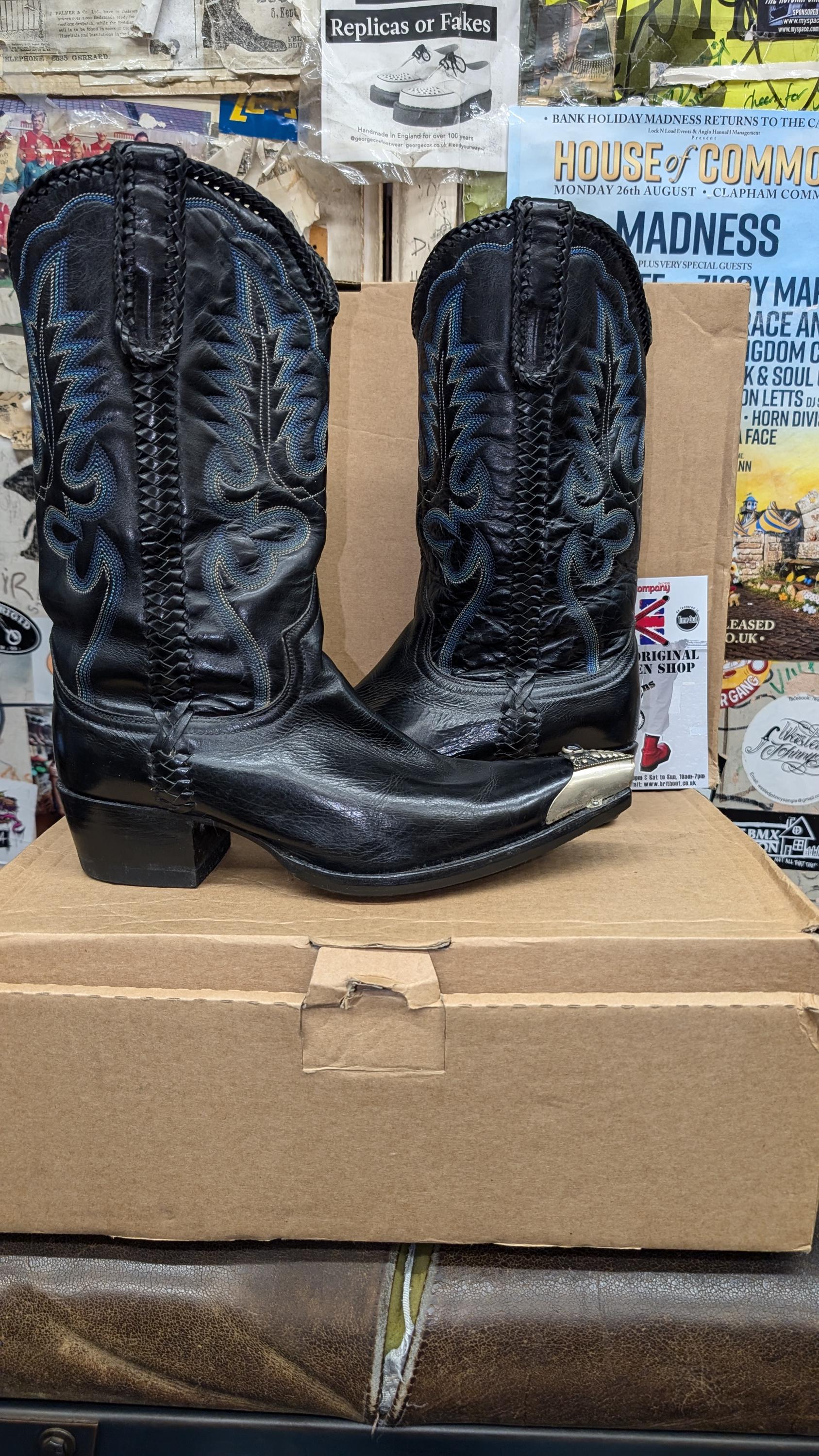 R.soles Western/cowboy Boots Designed by Judy Rothchild Black Leather ...