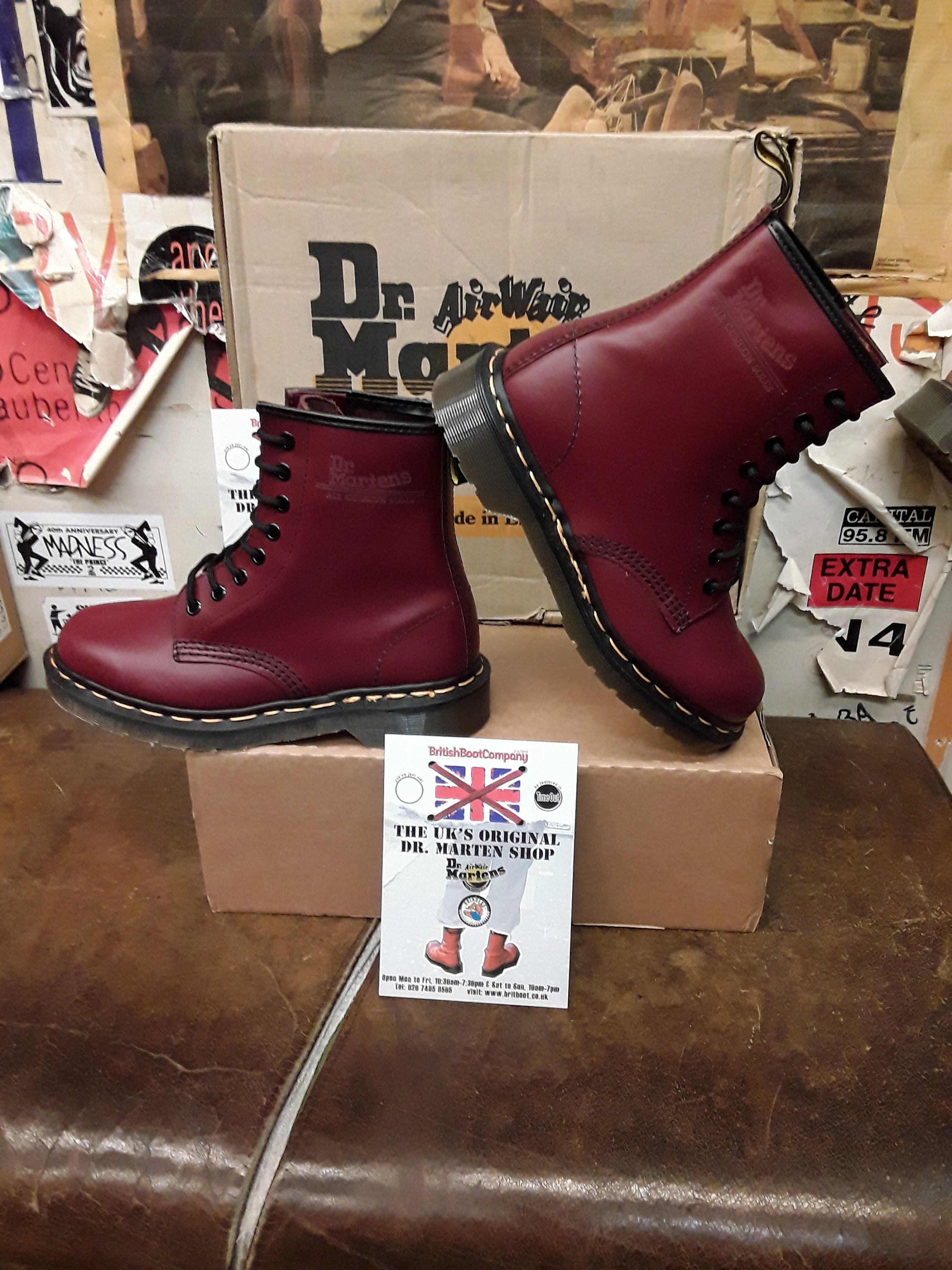 Dr Martens 1460 Made in England Cherry 8 Hole Various Sizes Dr Martens 1460 Made in England Cherry 8 Hole Various Sizes
