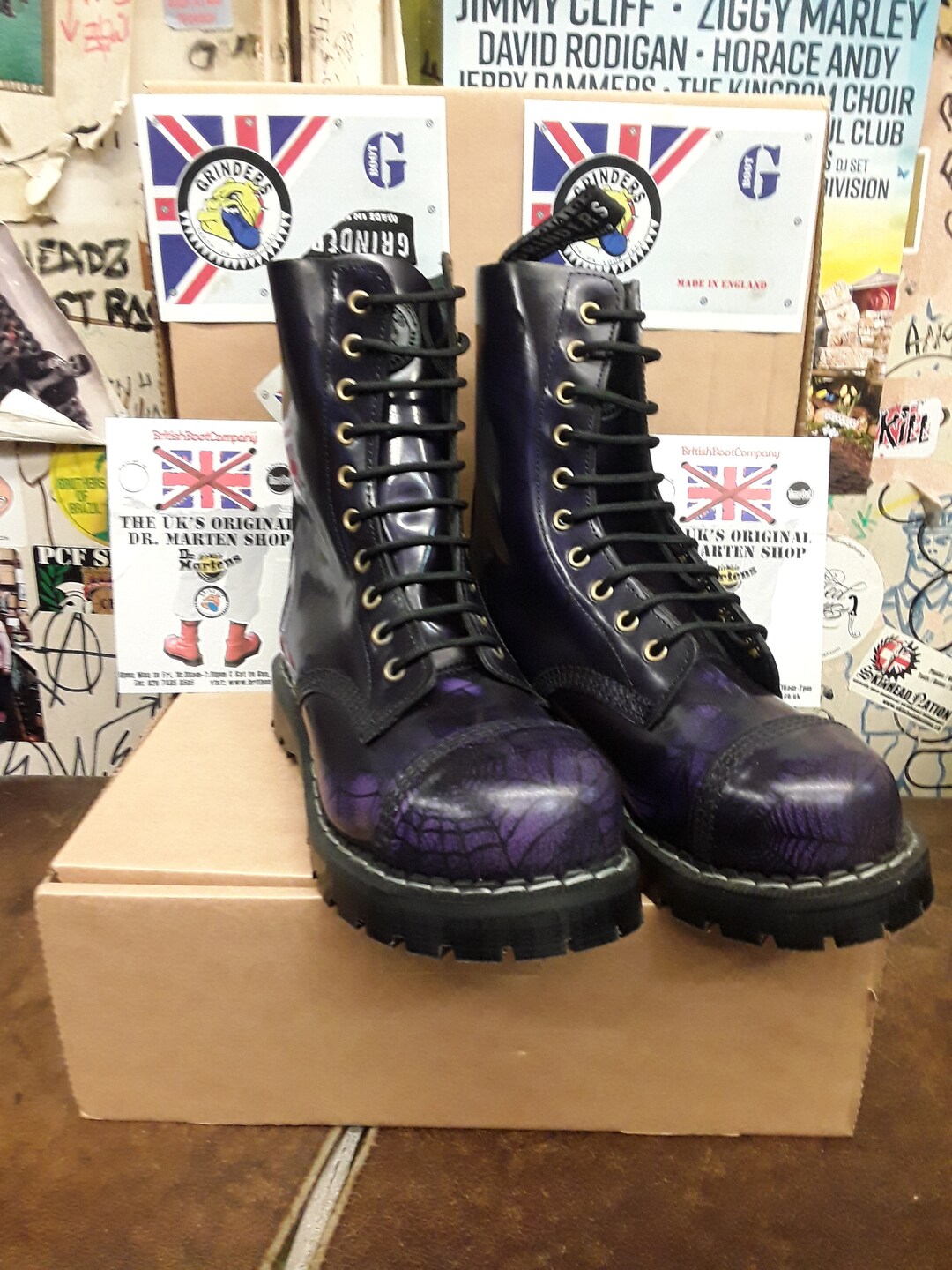 Grinders Stag Purple Spider 10 Hole Made in England Sizes 3 and 5 - Etsy